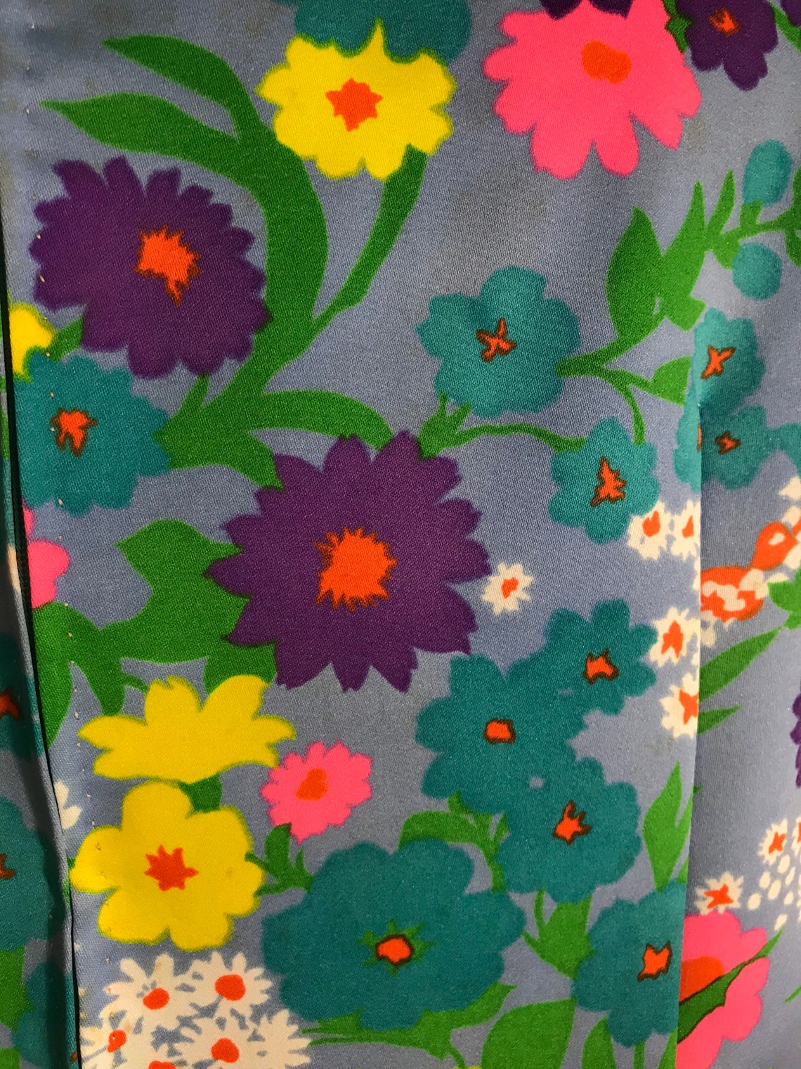 Lilija Nicis 1960s Floral Maxi Dress - Etsy