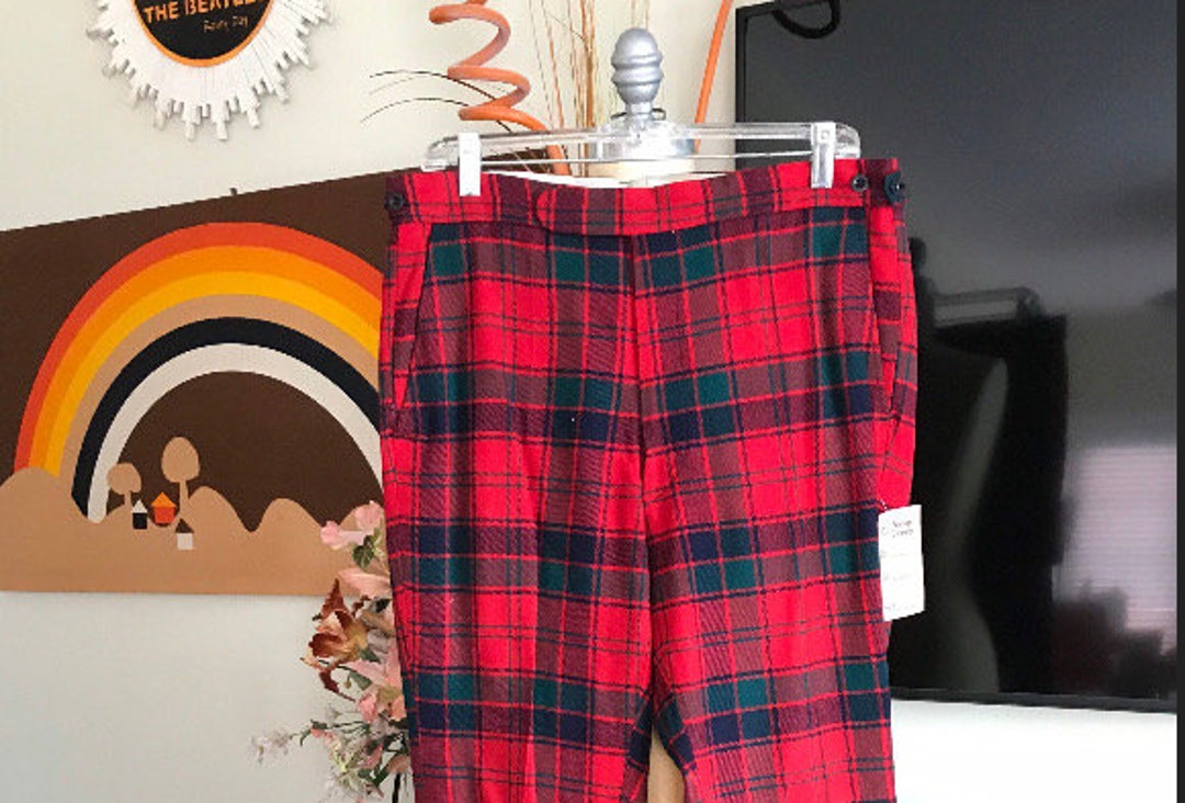 Alexandre of London 1960s Mens Plaid Wool Pants - Etsy