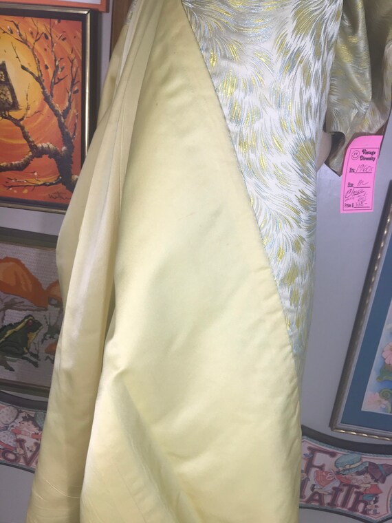 Meya of Miami 1960's Long Pale Yellow Iridescent Eve… - Gem
