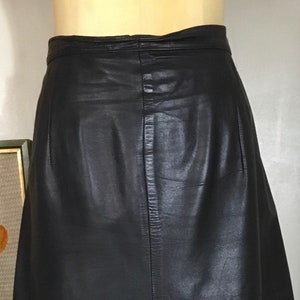 Northside Fashions 1980’s Black Leather Skirt - Etsy