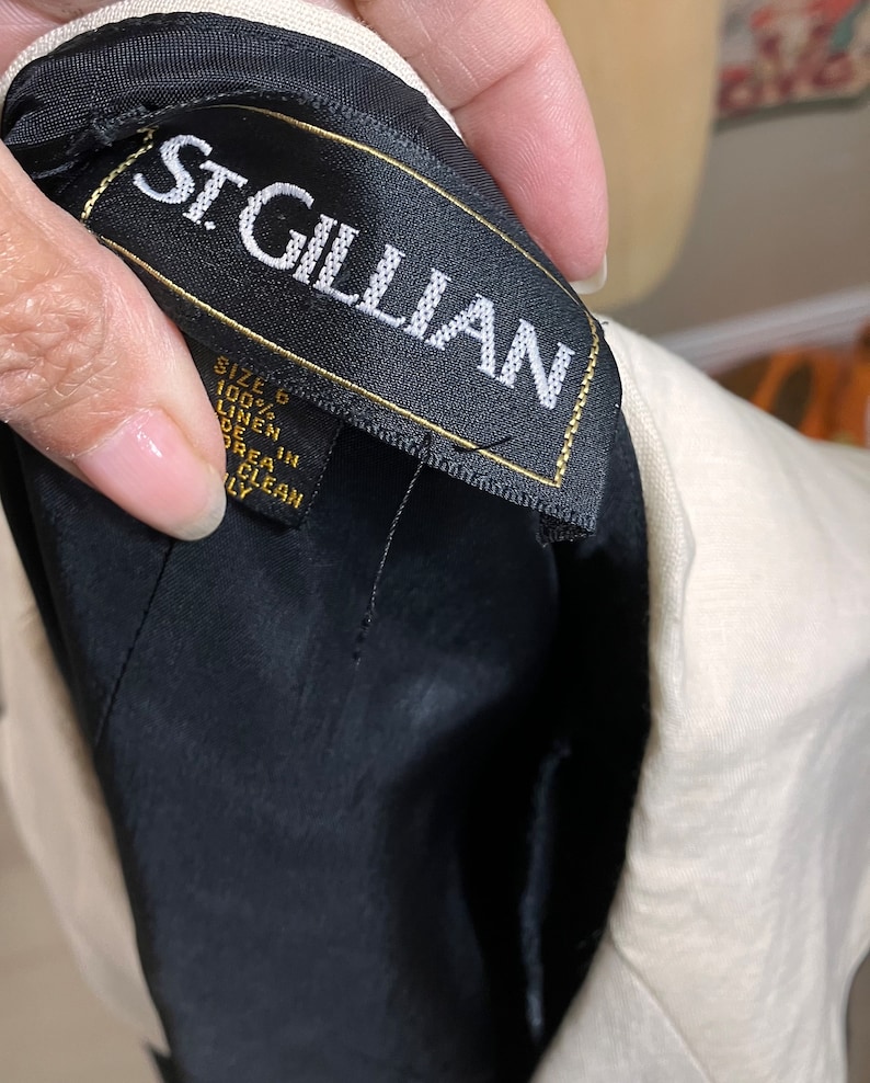 St. Gillian 1990's Linen Dress - Etsy