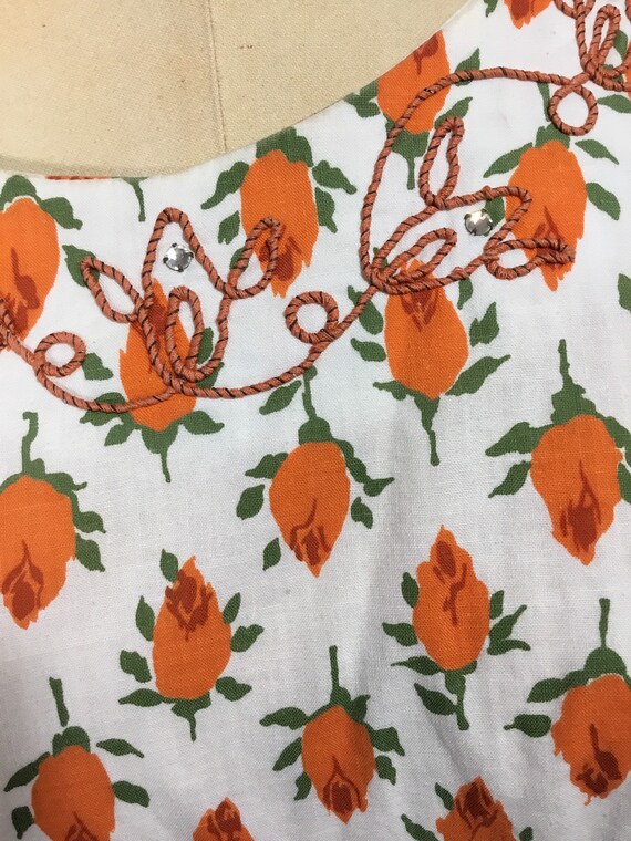 Flair of Miami Early 1960’s Floral Print Cotton Summe… - Gem
