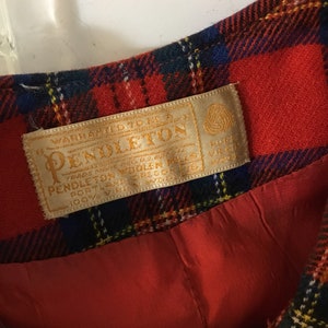 Pendleton 1960’s Women’s Wool Red Plaid Short Jacket - Etsy