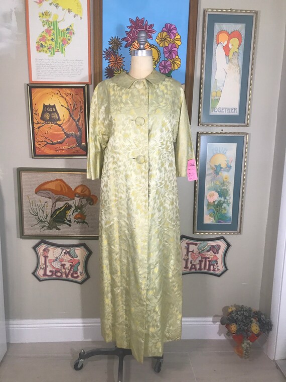 Meya of Miami 1960's Long Pale Yellow Iridescent Eve… - Gem