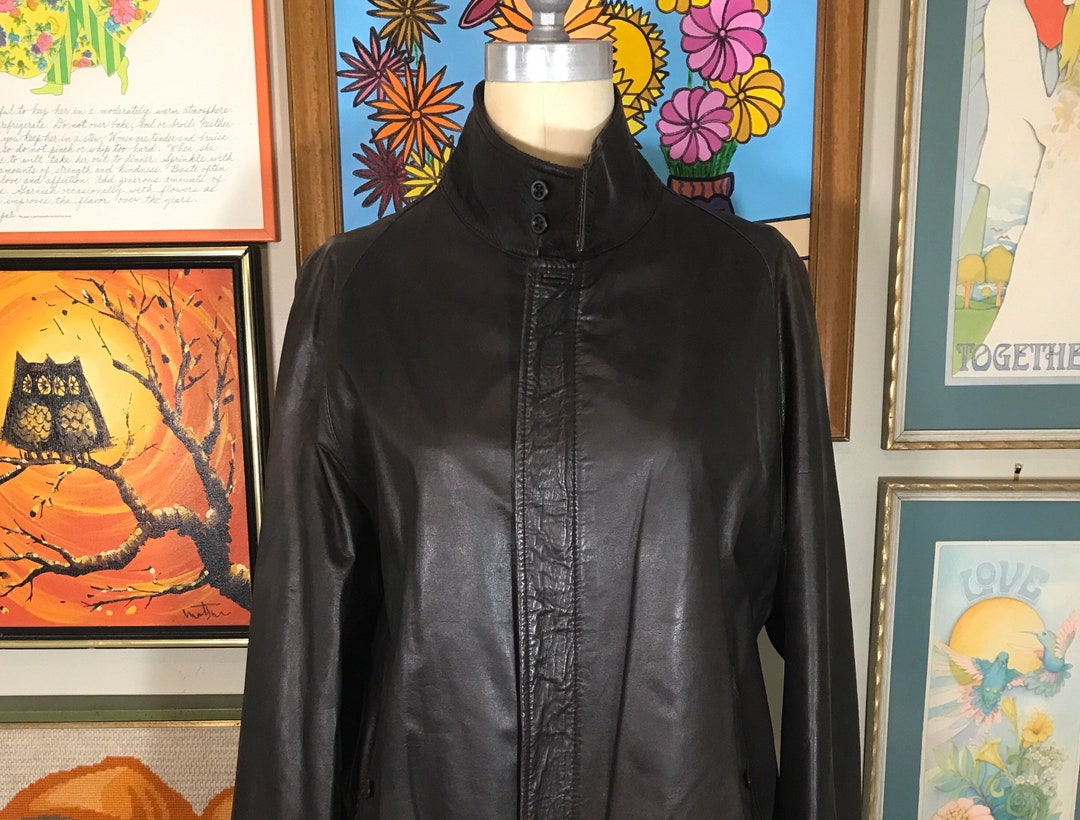 Zero King 1980’s Men's Brown Leather Jacket - Etsy