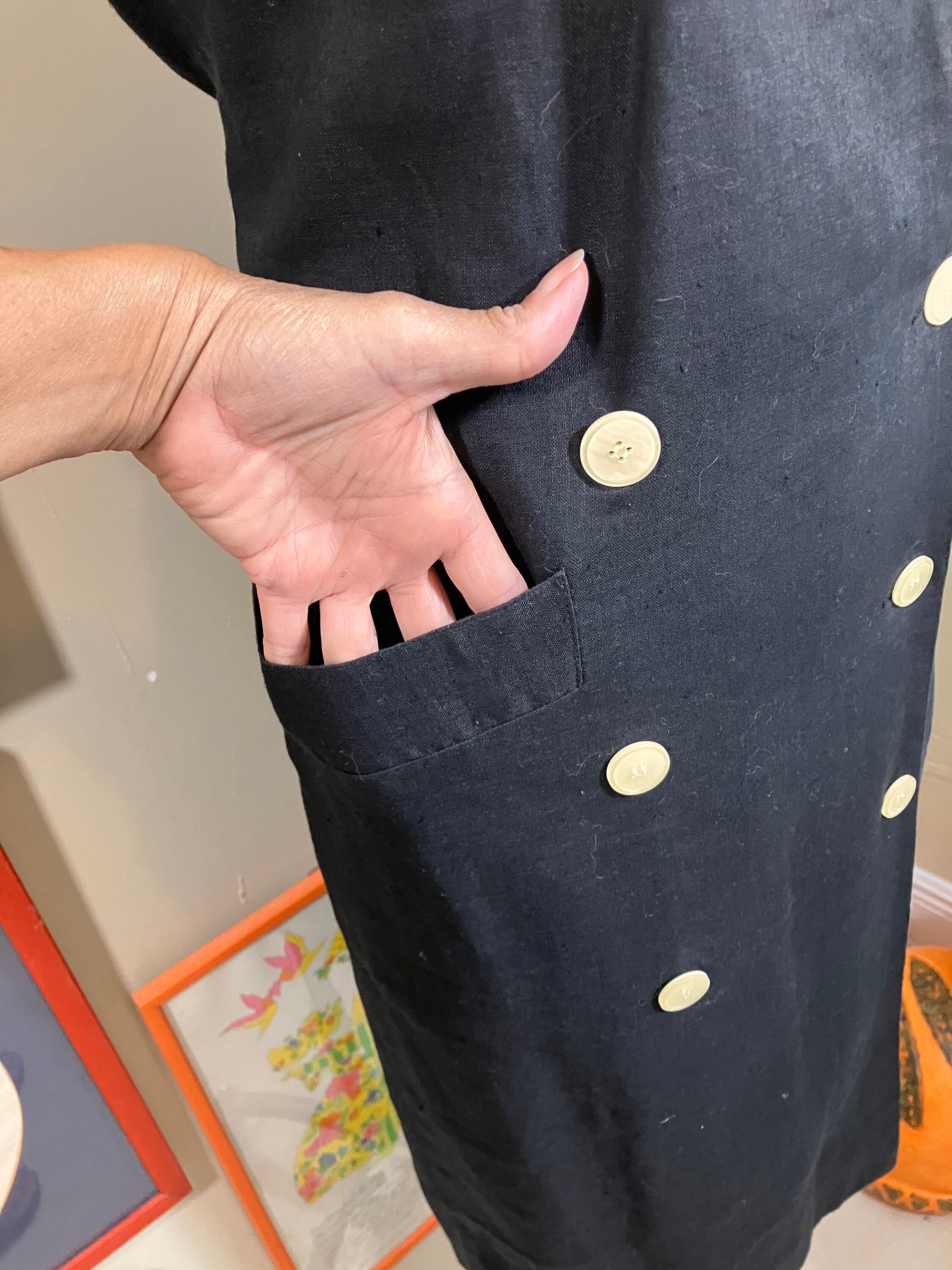 St. Gillian 1990's Linen Dress - Etsy