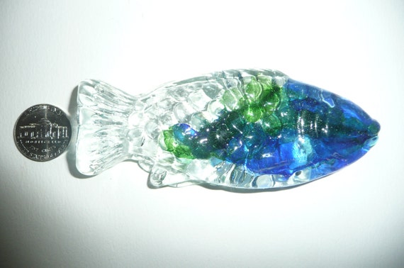 Fish Paperweight Glass Gift Decoration Stocking Stuffer | Etsy