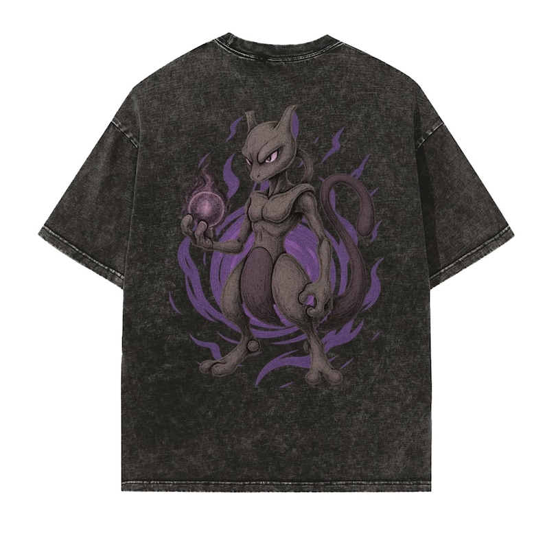 Mewtwo Pokemon Vintage Style Graphic Black Tee - Etsy