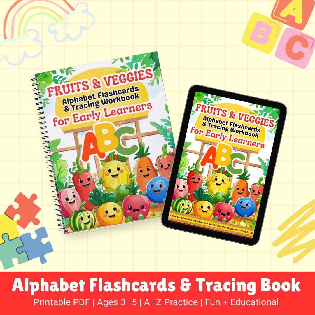 Alphabet Tracing Book for Kids With Flashcards | A-Z Letter Writing ...