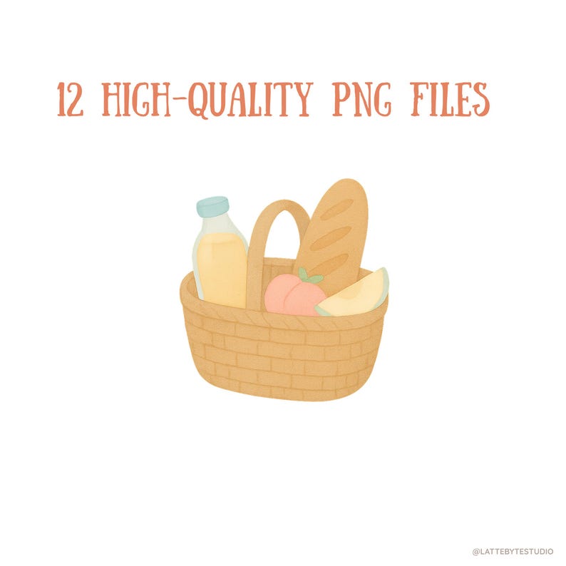 Kawaii Pastel Market Clipart Bundle: Spring Market Pngs (digital ...
