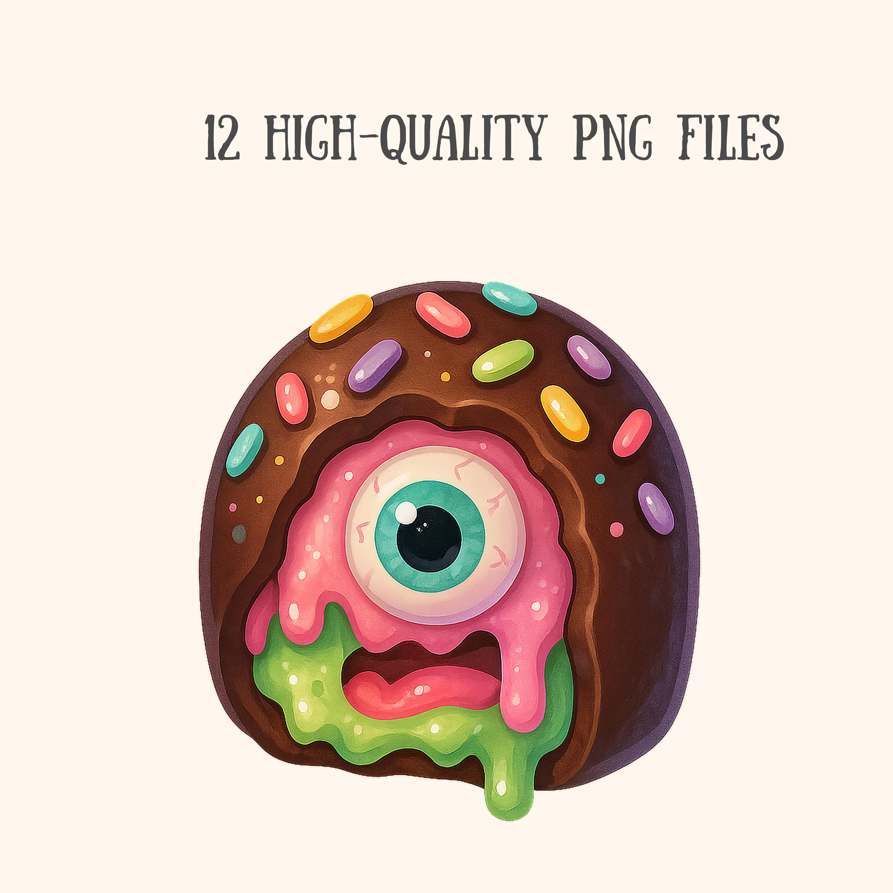 Kawaii Halloween Candy Clipart: Pastel Goth Monster Treats (12 PNG) - Etsy