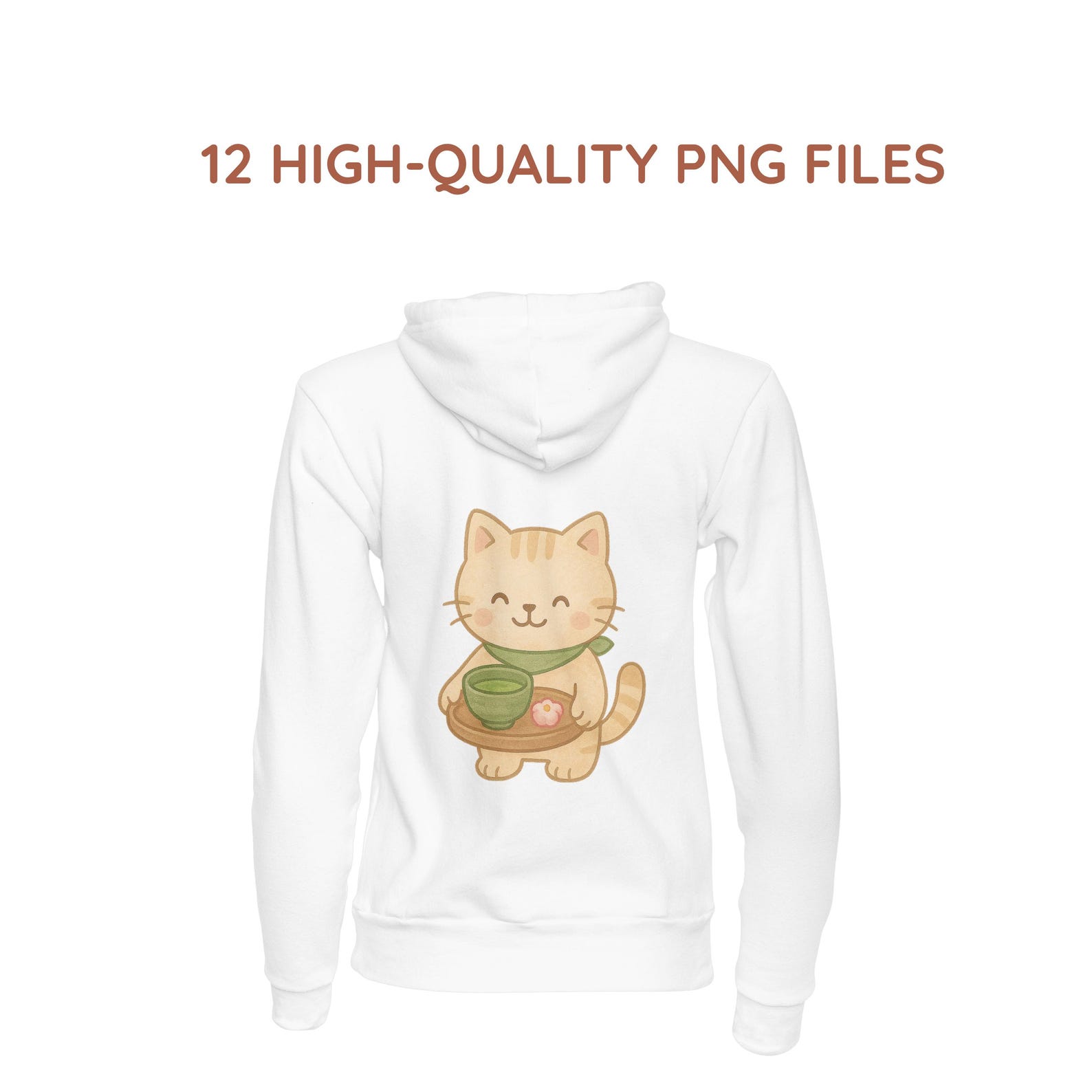 Matcha Cat Cafe Clipart: Kawaii Japanese Tea Party PNG Set (digital ...