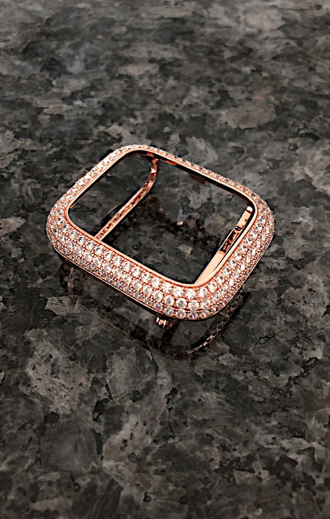 Rose Gold Bezel Only Lab Diamond Apple Watch Bezel Case Metal | Etsy
