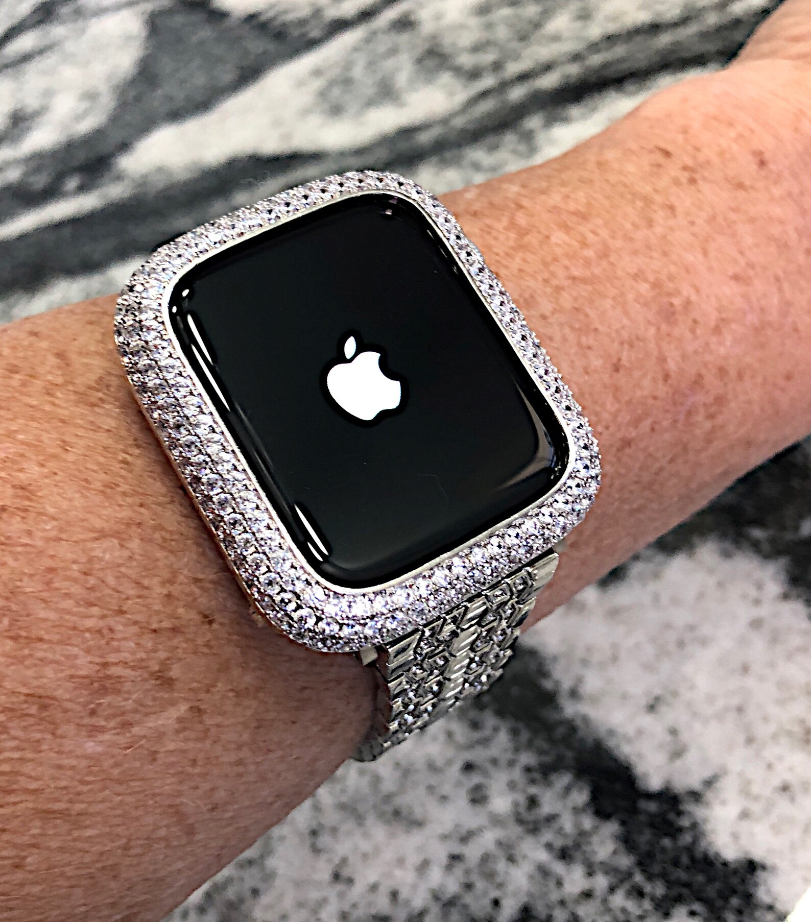 Apple Watch Band and or White Gold Lab Diamond Apple Watch - Etsy