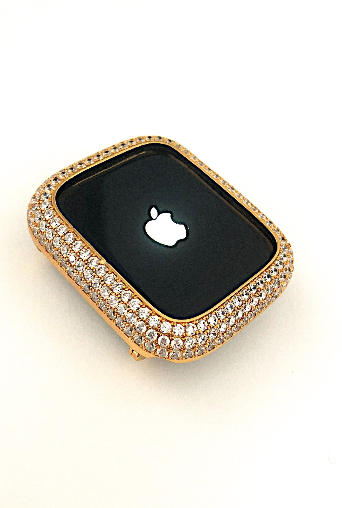 Yellow Gold Bezel Case Lab Diamond Apple Watch Bezel Case - Etsy