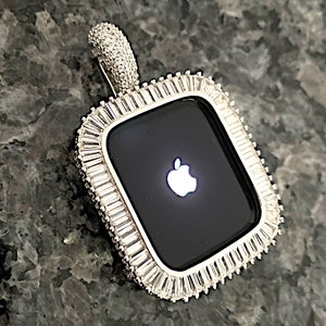 Apple Watch Pendant,necklace White Gold Wear on Watch or Neck Lab ...