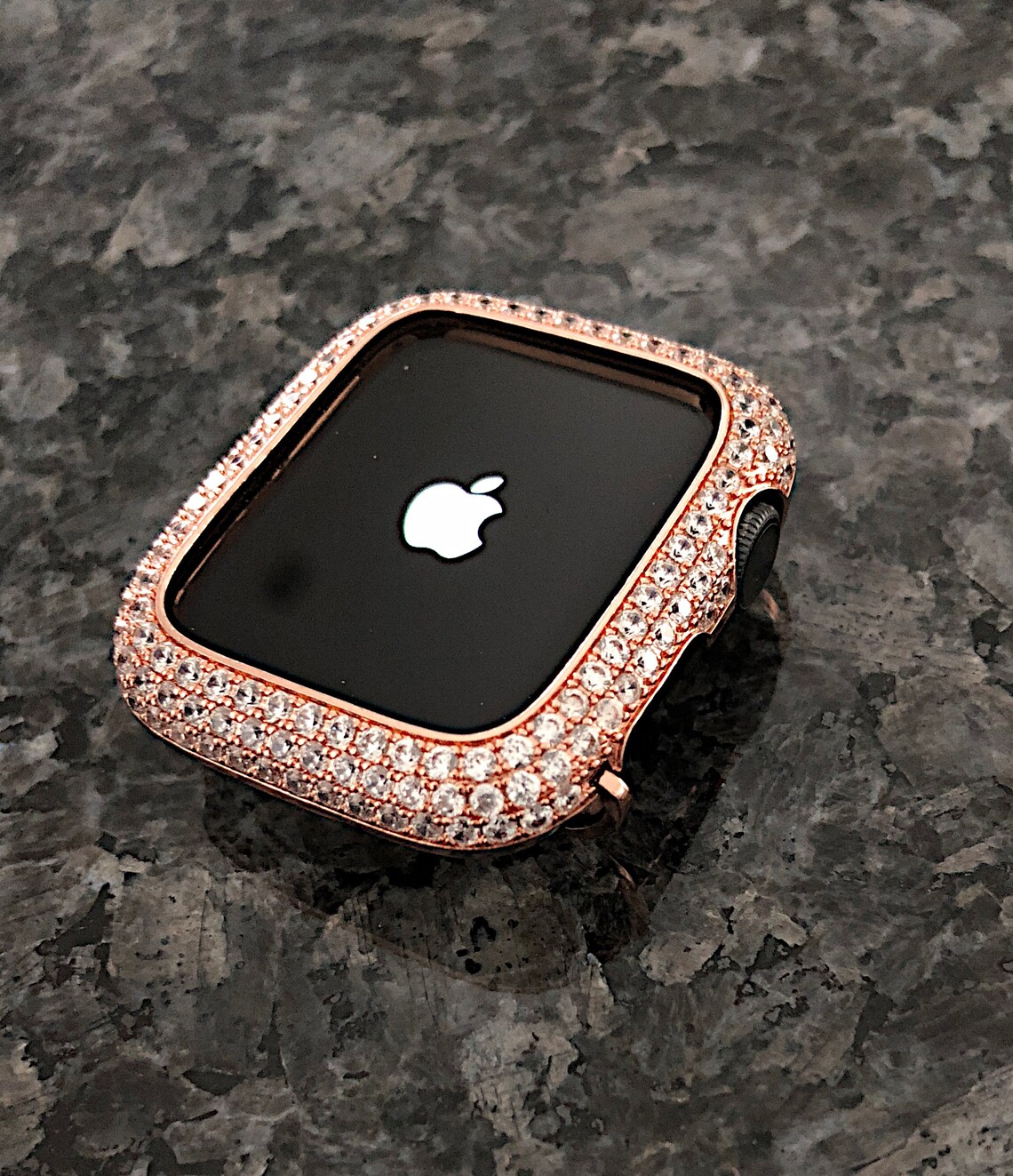 Rose Gold Bezel Only Lab Diamond Apple Watch Bezel Case Metal - Etsy