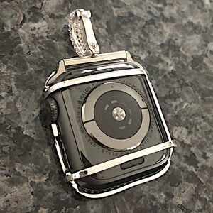 Apple Watch Pendant,necklace White Gold Wear on Watch or Neck Lab ...