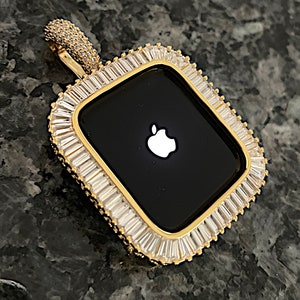 Apple Watch Pendant Yellow Gold Necklace Wear on Watch or Neck Lab ...