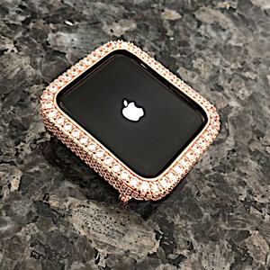 High End All Lab Diamond Apple Watch Band and or 14k Rose Gold Apple ...