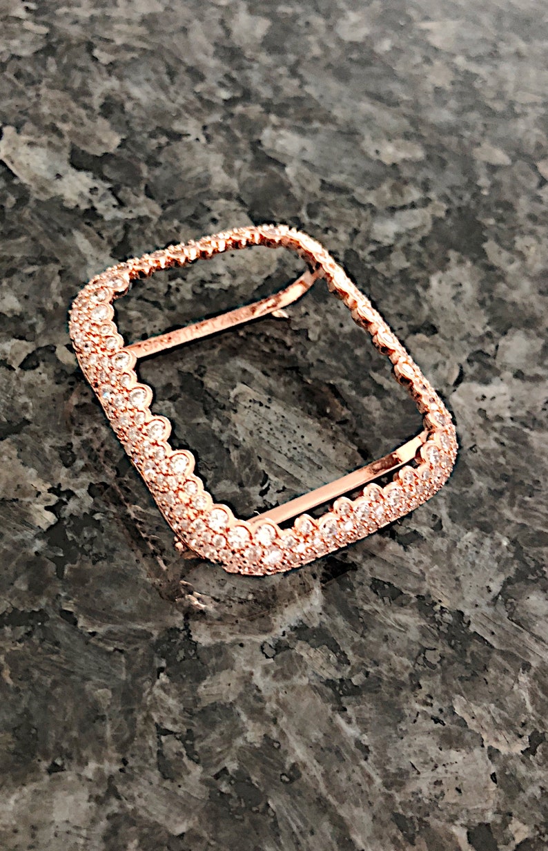 Bling Rose Gold Lab Diamond Bezel Rose Gold Apple Watch Bezel - Etsy