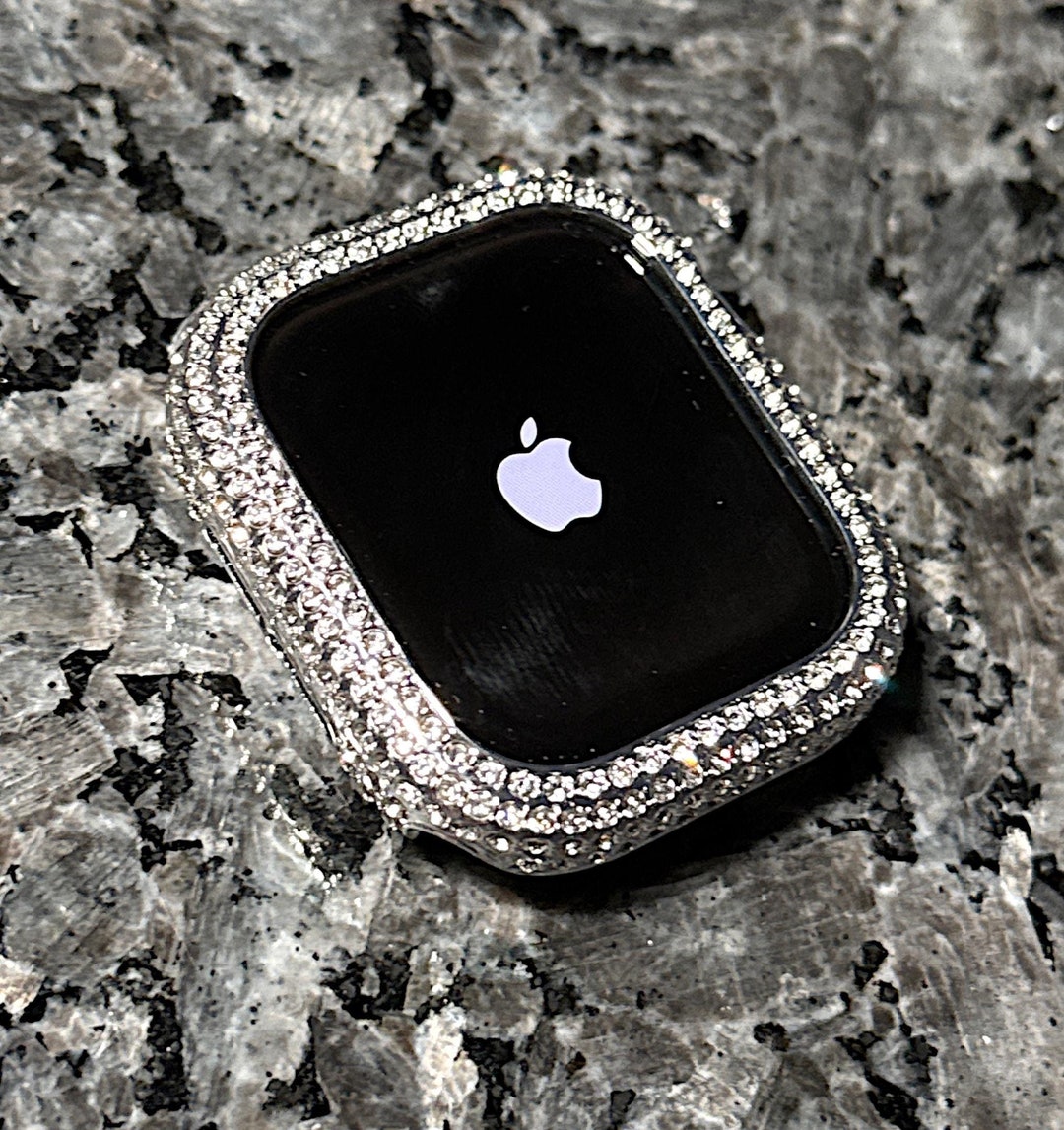 Crystal 14k White Gold Gp Pc Apple Watch Case Crystal Apple Watch Cover ...