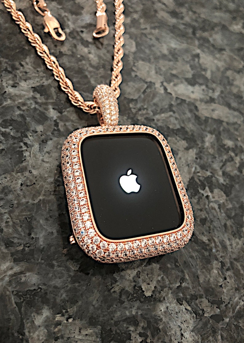 Apple Watch Pendant Rose Gold Necklace Wear on Watch or Neck Lab ...