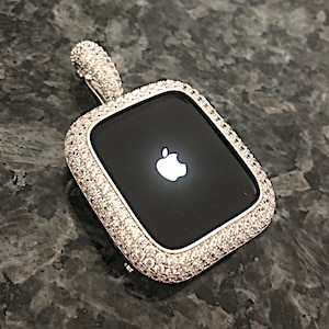 Apple Watch Pendant,necklace White Gold Wear on Watch or Neck Lab ...