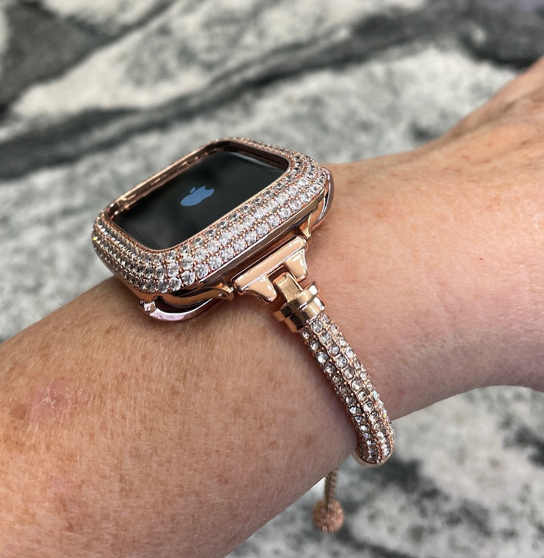 Apple Watch Bangle Band in Rose Gold and or Lab Diamond Apple Watch ...