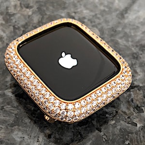 Apple Watch Case Yellow Gold Apple Watch Cover Case Lab Diamond Apple ...