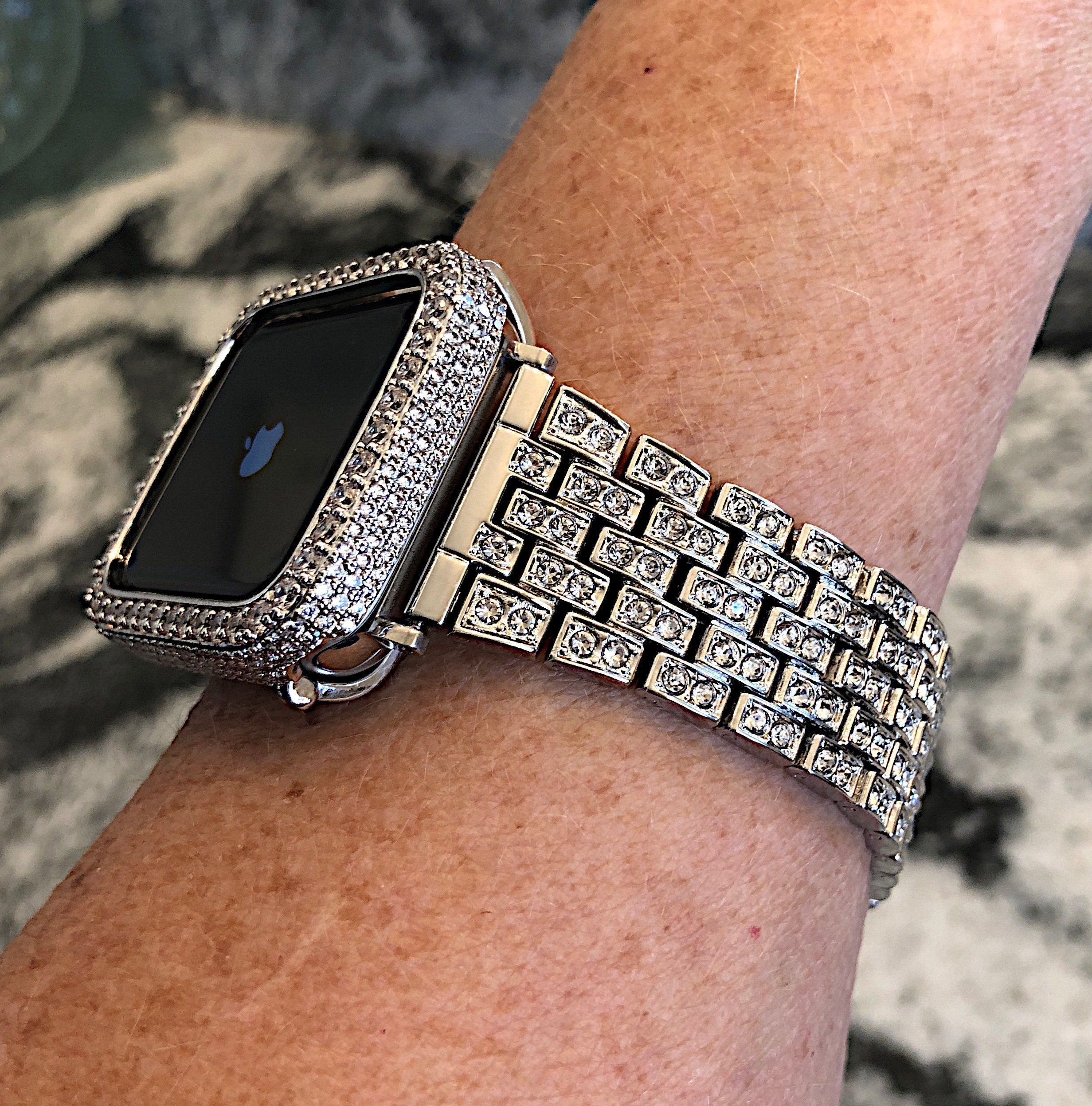Bling Apple Crystal Watch Band and or Lab Diamond Apple Watch | Etsy