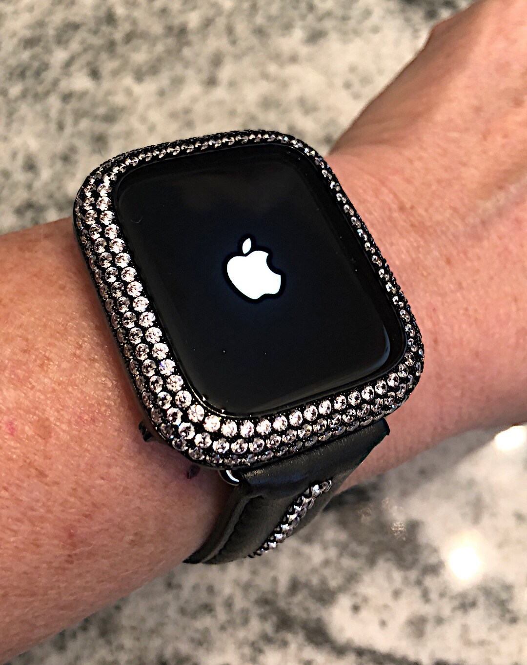 Black Bezel Only Lab Diamond Apple Watch Bezel Case Metal iPad iPhone ...