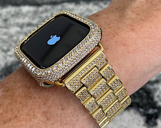 High End All Lab Diamond Apple Watch Band and or Lab Diamond Yellow ...