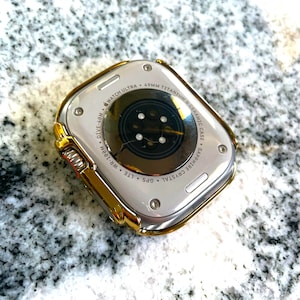 14k Yellow Gold Apple Watch Case W/glass Screen Protector 14k Yellow ...