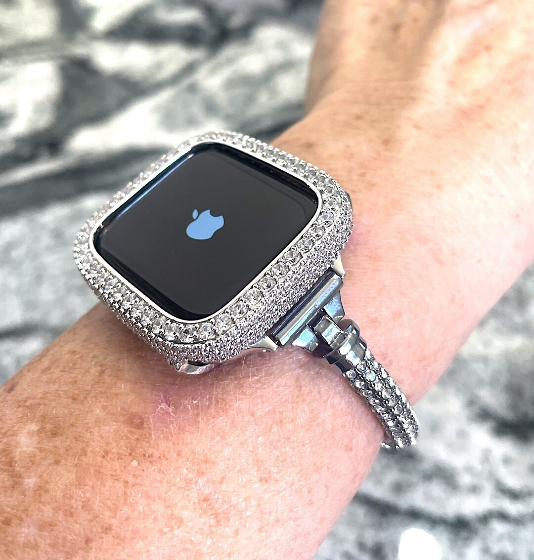 Apple Watch Bangle Band in White Gold and or Lab Diamond Apple Watch ...