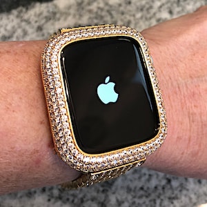 Yellow Gold Bezel Case Lab Diamond Apple Watch Bezel Case Iwatch iPad ...