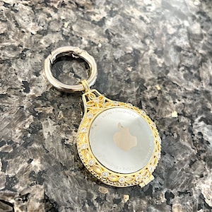 Apple Air Tag Cases Crystal Yellow Gold Air Tag Holder Made With ...