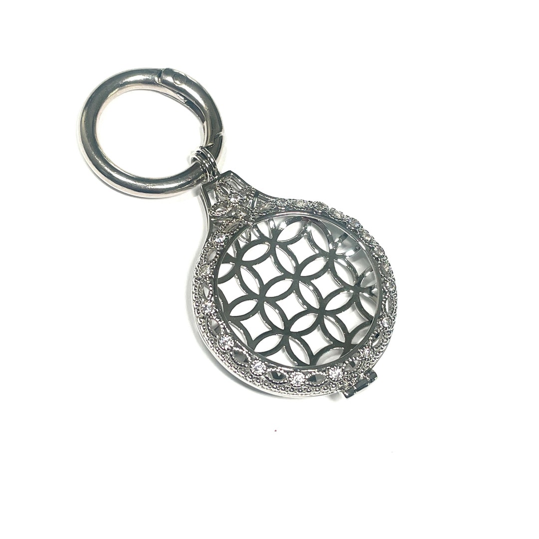 Apple AirTag Case Crystal White Gold Air Tag Holder Made With ...