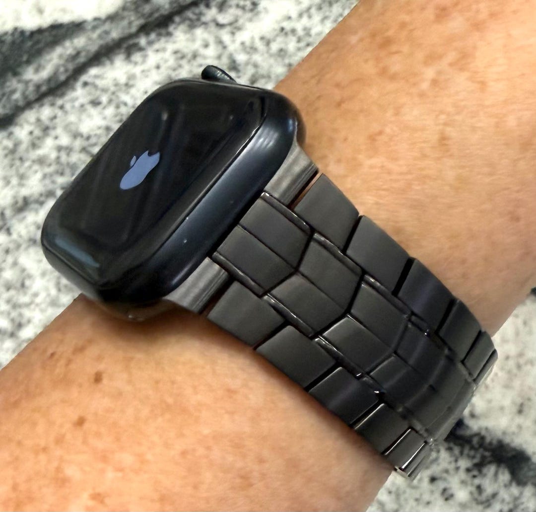 Metal Apple Watch Band Black Stainless Steel Apple Watch Band 44,45,49 ...