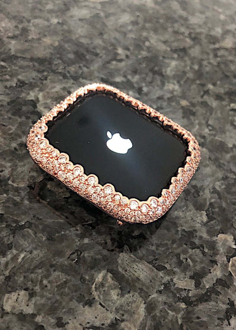 Bling Rose Gold Lab Diamond Bezel Rose Gold Apple Watch Bezel - Etsy