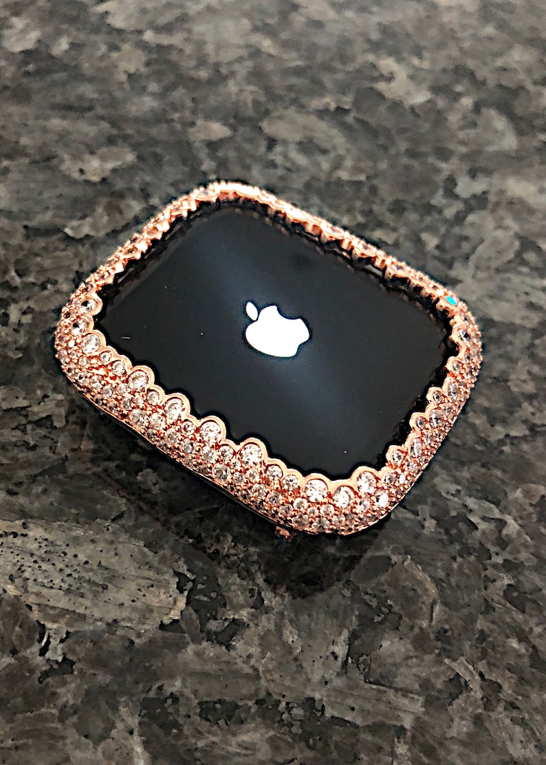 Bling Rose Gold Lab Diamond Bezel Rose Gold Apple Watch Bezel - Etsy