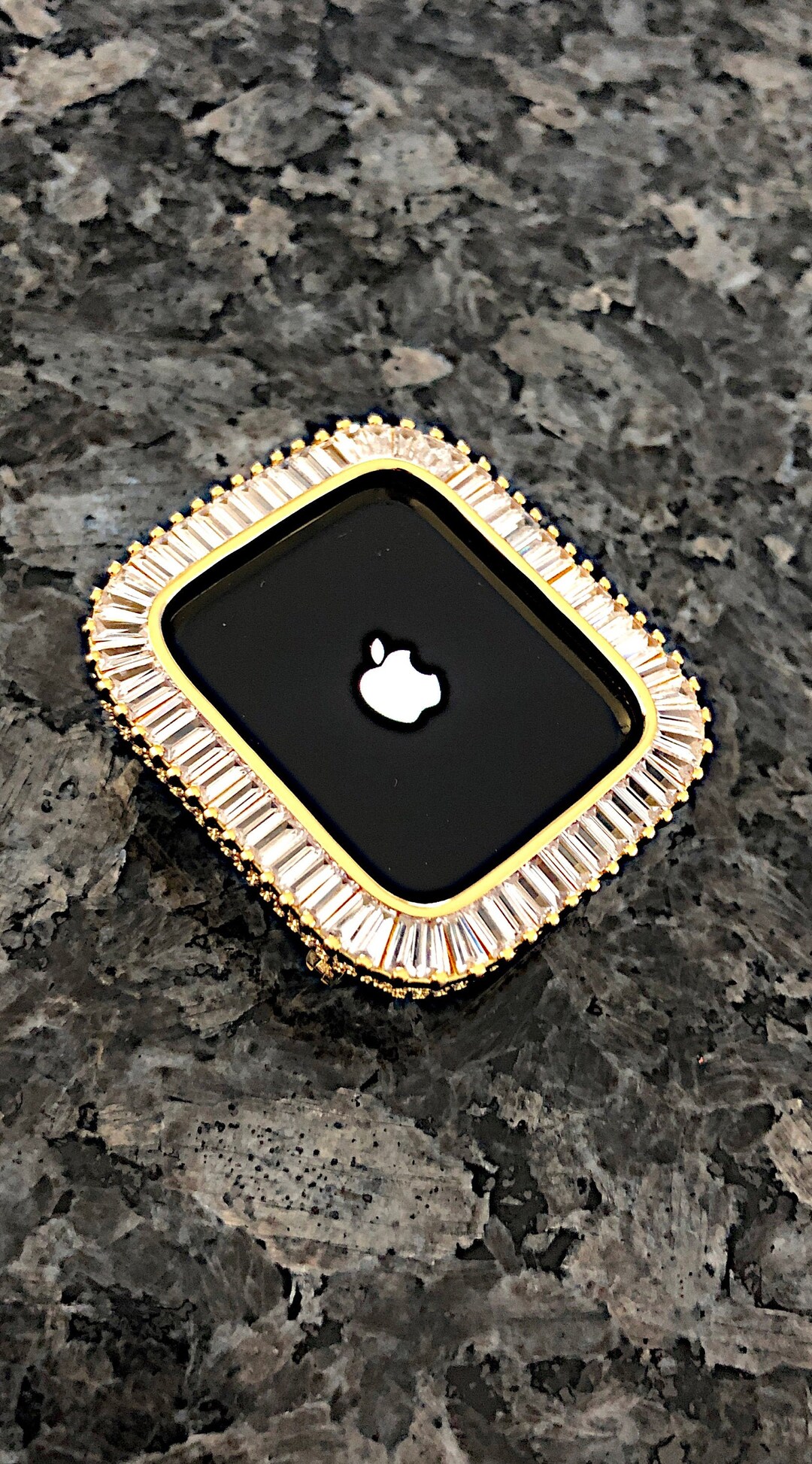 Apple Watch Case Baguette Yellow Gold Lab Diamond Apple Watch Series 2 ...