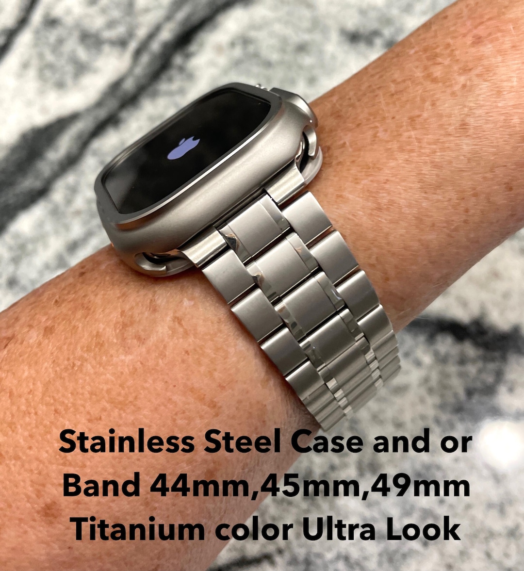 Metal Apple Watch Case Titanium Color Stainless Steel and or Apple ...