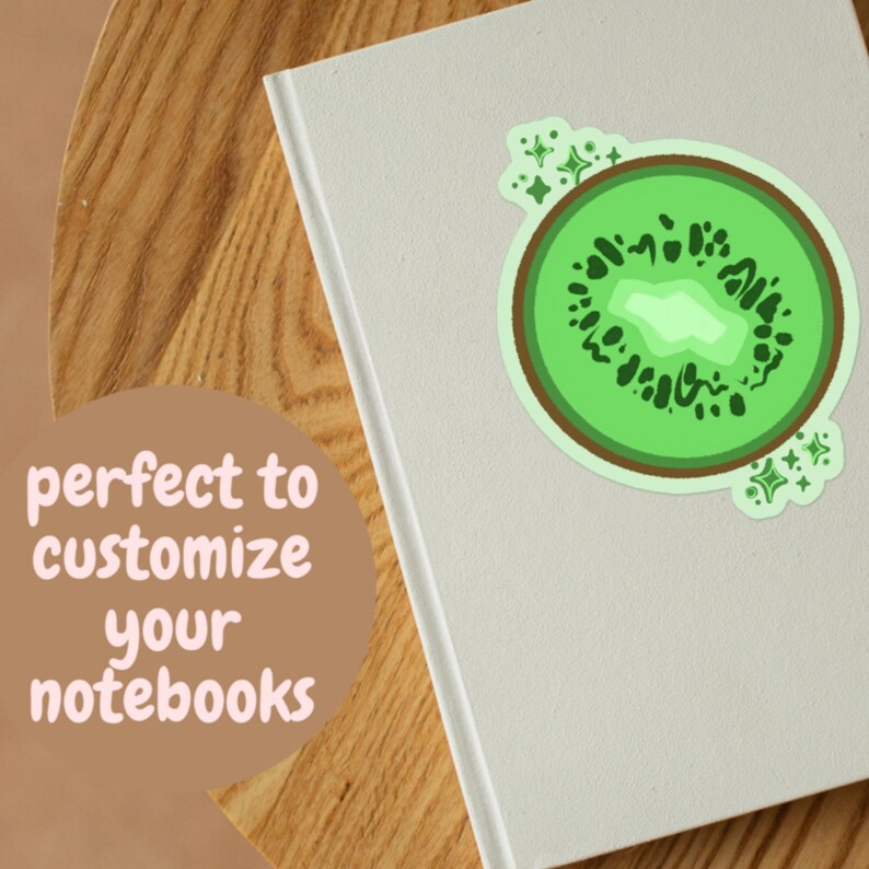 Sparkly Kiwi Sticker - Laptop Decal, Cute Fruit Sticker, Colorful ...