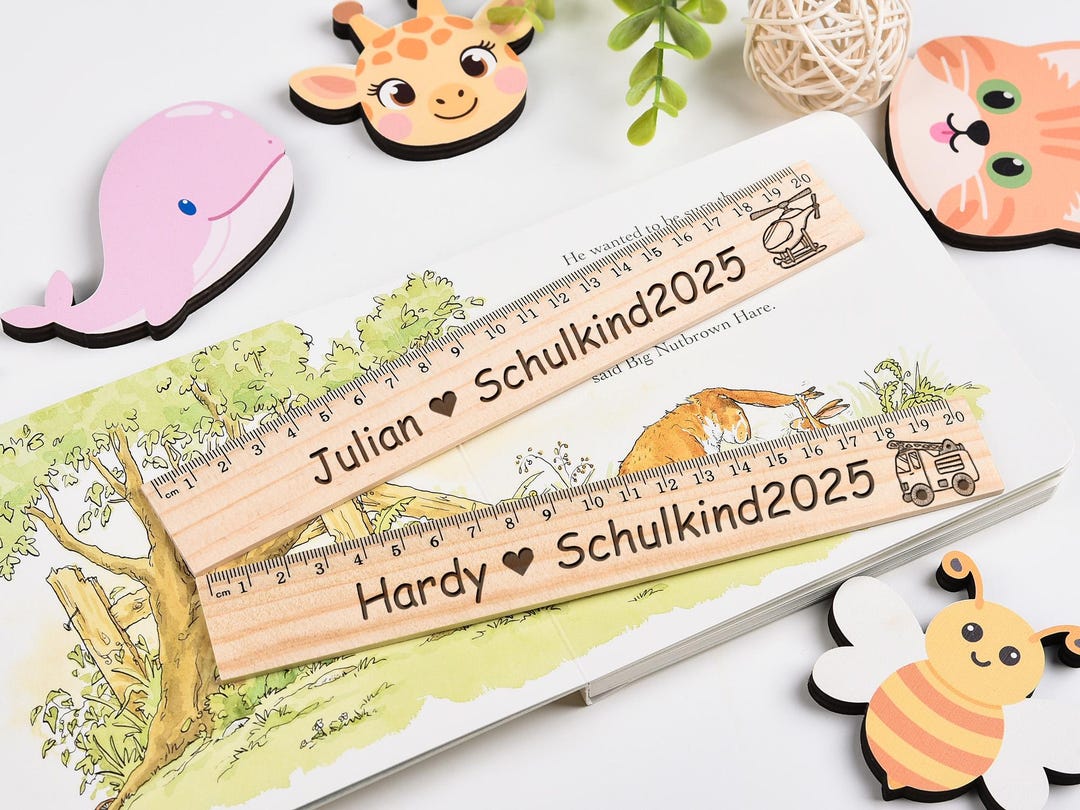 Custom Wooden Ruler,engraved Ruler Gift From Kids,personalized Kids ...