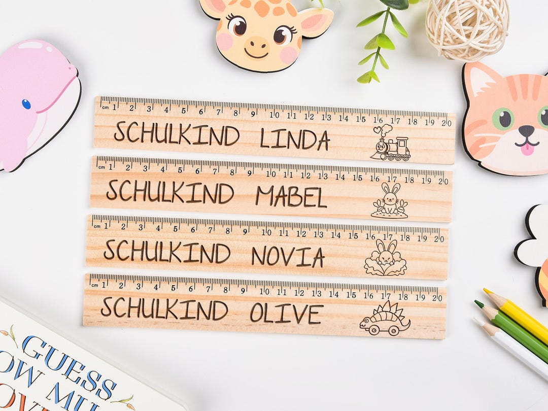 Personalized Ruler Gift,school Enrollment Gifts,engraved Name Wooden ...