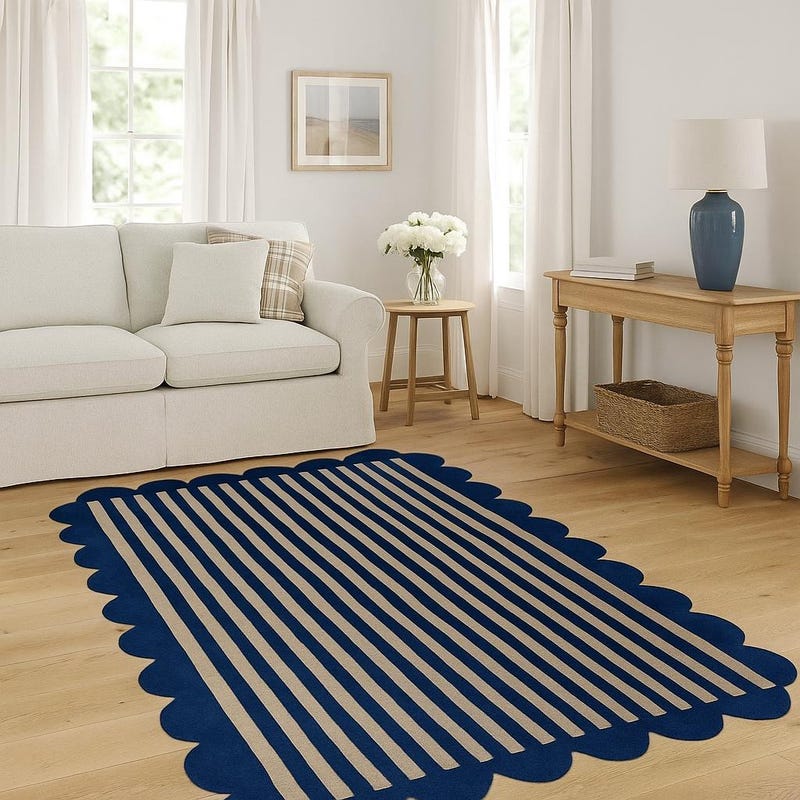 Scalloped Rug - Etsy