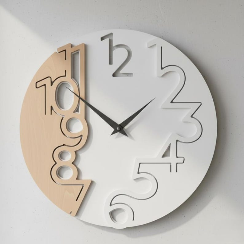 Modern Minimalist Wall Clock CNC File – Corporate Gift Template ...