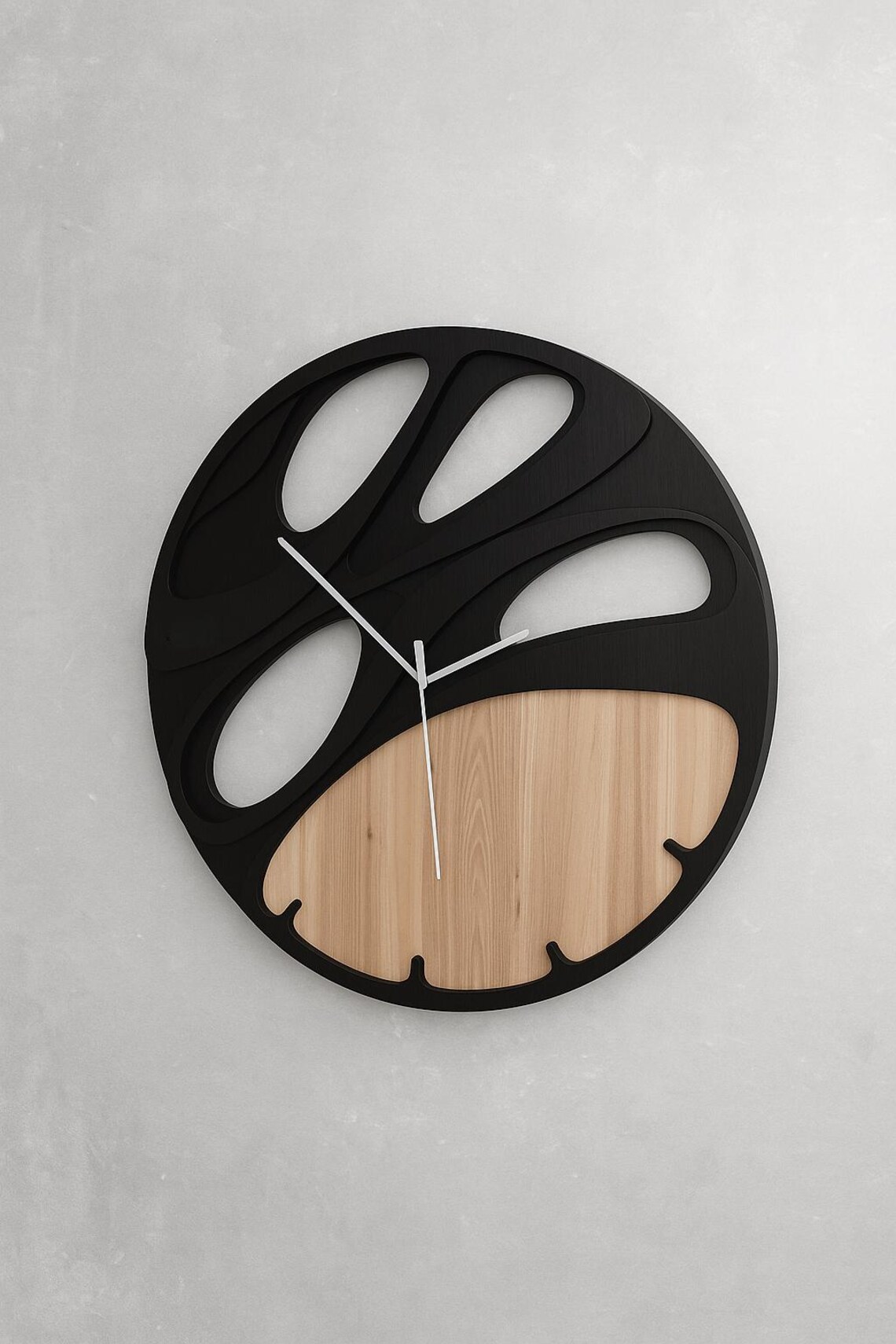 Geometric Modern Wall Clock CNC Design File - Wooden & MDF Digital ...