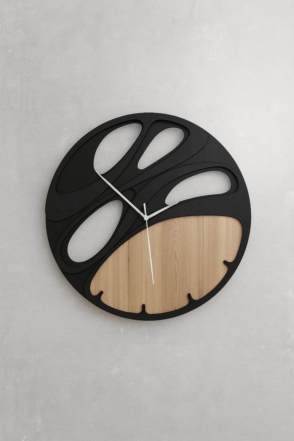 Geometric Modern Wall Clock CNC Design File - Wooden & MDF Digital ...